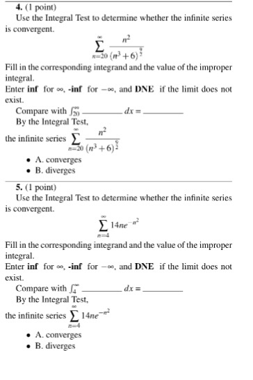 Solved Use the integral test to determine whether the | Chegg.com