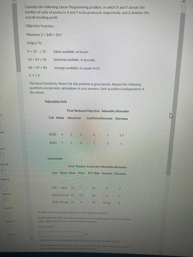 Solved Consider the following Linear Programming problem, in | Chegg.com