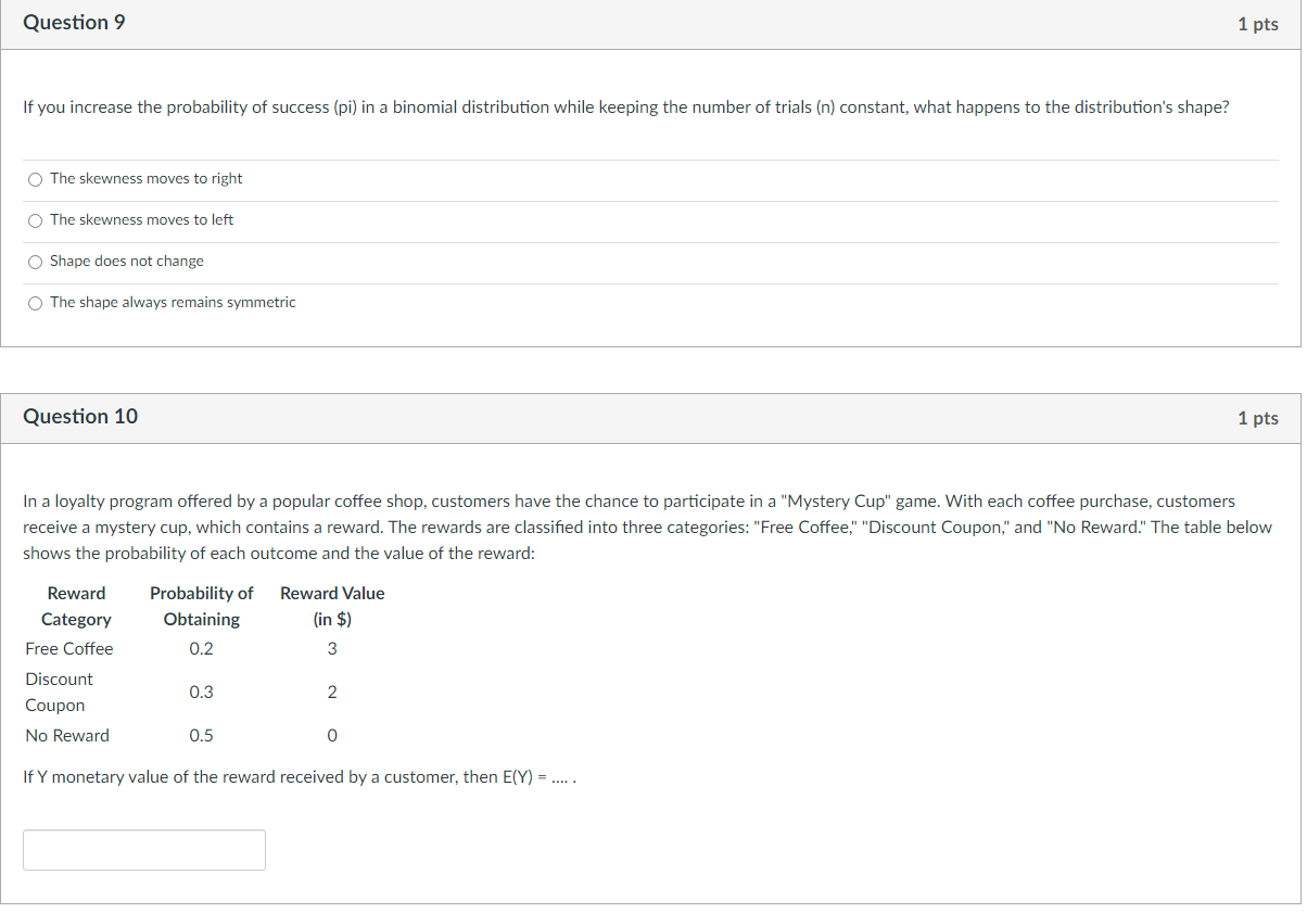 Solved If you increase the probability of success (pi) in a | Chegg.com