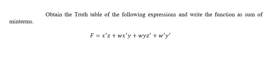 Solved Obtain the Truth table of the following expressions | Chegg.com