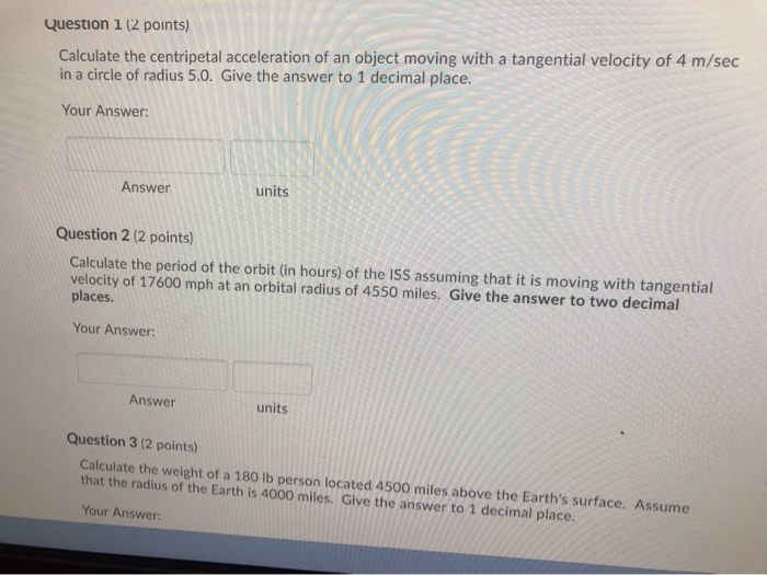 Solved Question 4 (2 points) Calculate the Schwarzchild | Chegg.com