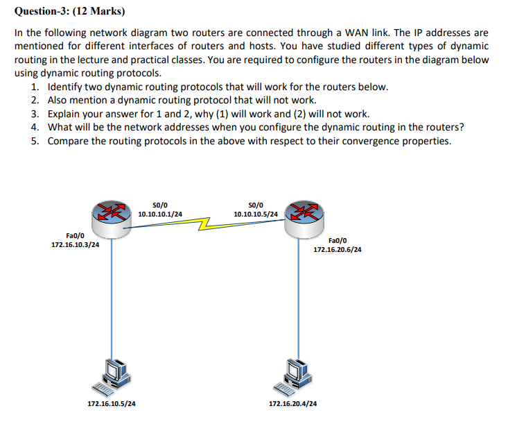 Solved Question-3: (12 Marks) In the following network | Chegg.com