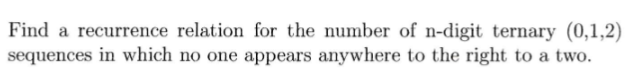 Solved Find a recurrence relation for the number of n-digit | Chegg.com