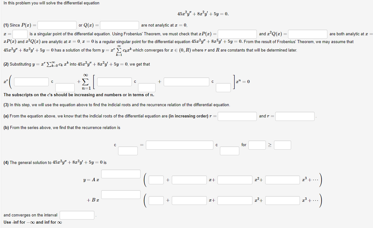In this problem you will solve the differential | Chegg.com