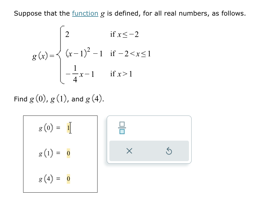 Solved Suppose that the function g ﻿is defined, for all real | Chegg.com