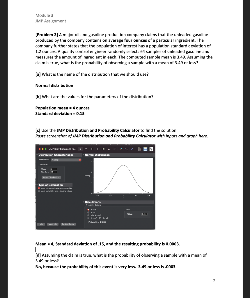 Solved Module 3 JMP Assignment [Problem 1] A tire | Chegg.com