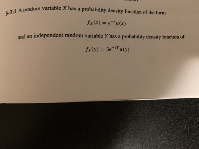 Solved A random variable X has a probability density | Chegg.com