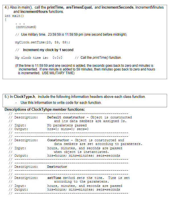 Solved HW Class Clocklype - 3 Files: Source.cpp - | Chegg.com