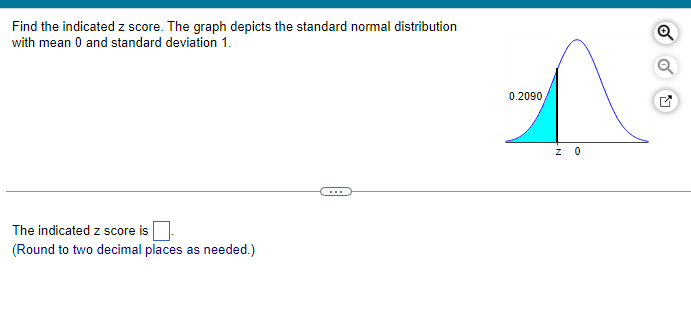 Solved Find the indicated z score. The graph depicts the | Chegg.com