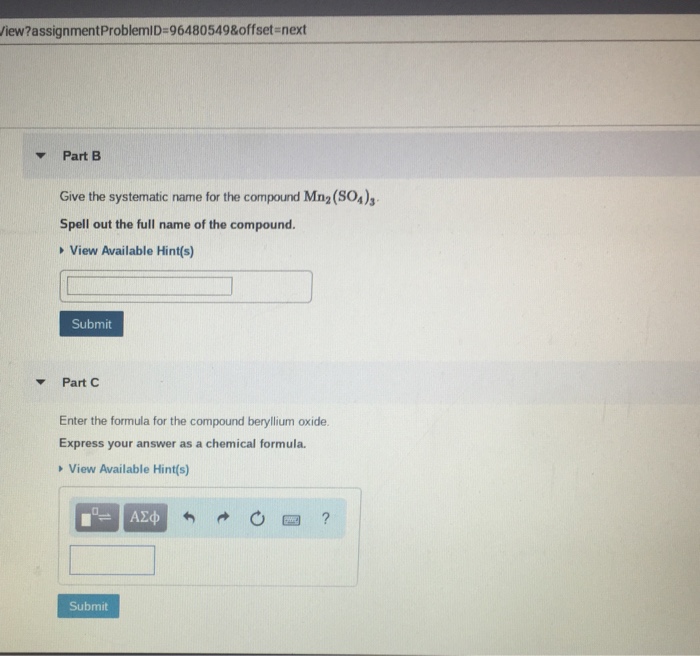 Solved iew?assignmentProblemID 96480549&offset-next Part B | Chegg.com