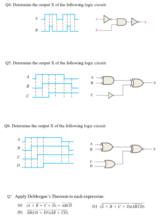 Solved Q1. Determine the output X of the following 2-input | Chegg.com