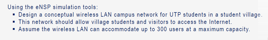 Using the eNSP simulation tools: Design a conceptual | Chegg.com
