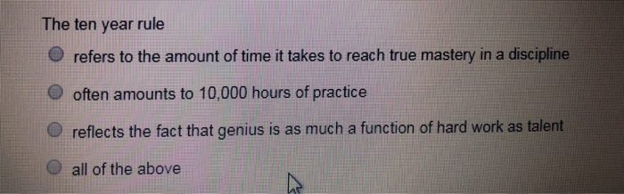 Solved The ten year rule O refers to the amount of time it | Chegg.com