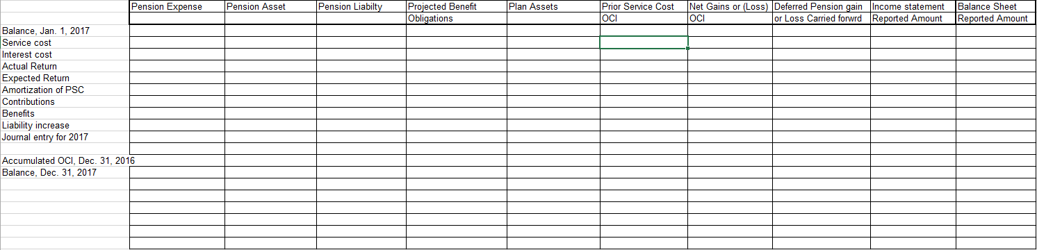 Use the spreadsheet Pensions to prepare a pension | Chegg.com