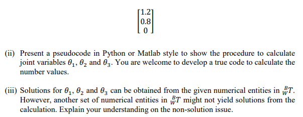 Solved (a) Inverse kinematics is essential to design a | Chegg.com