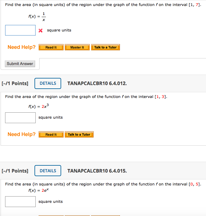 Solved Find the area (in square units) of the region under | Chegg.com