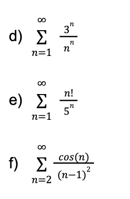 Solved For any question dealing with convergence or | Chegg.com