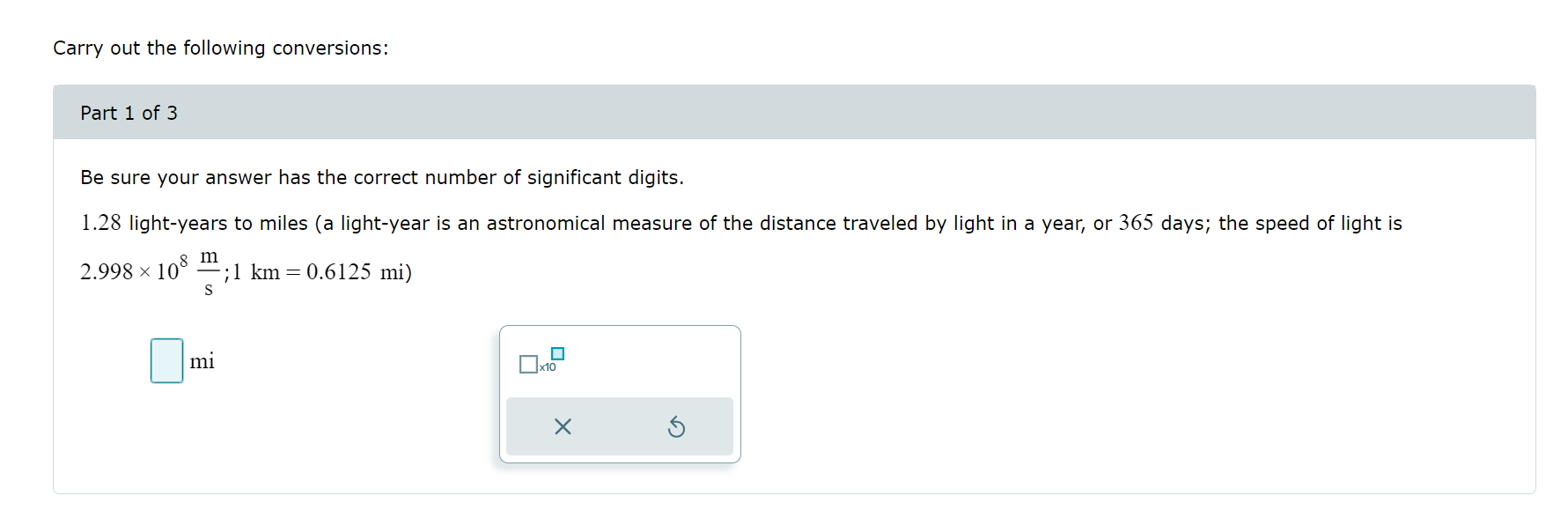 Solved Carry out the following conversions: Part 1 of 3 Be | Chegg.com