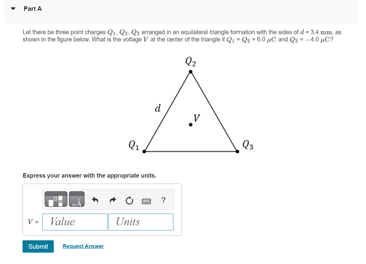 Solved Let there be three point charges Q1,Q2,Q3 arranged in | Chegg.com