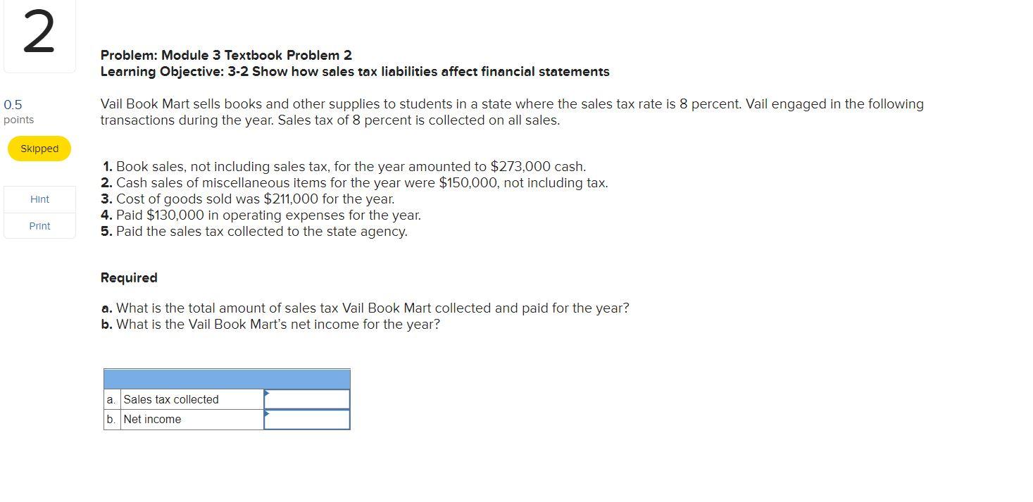 Solved Problem: Module 3 Textbook Problem 2 Learning | Chegg.com