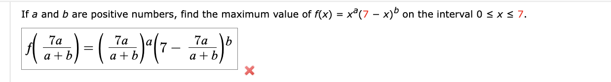 Solved If a and b are positive numbers, find the maximum | Chegg.com