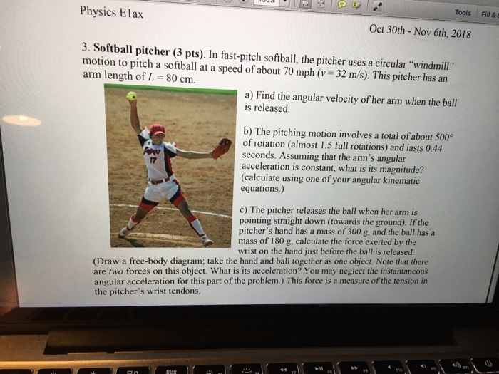 Physics Of Pitching A Softball