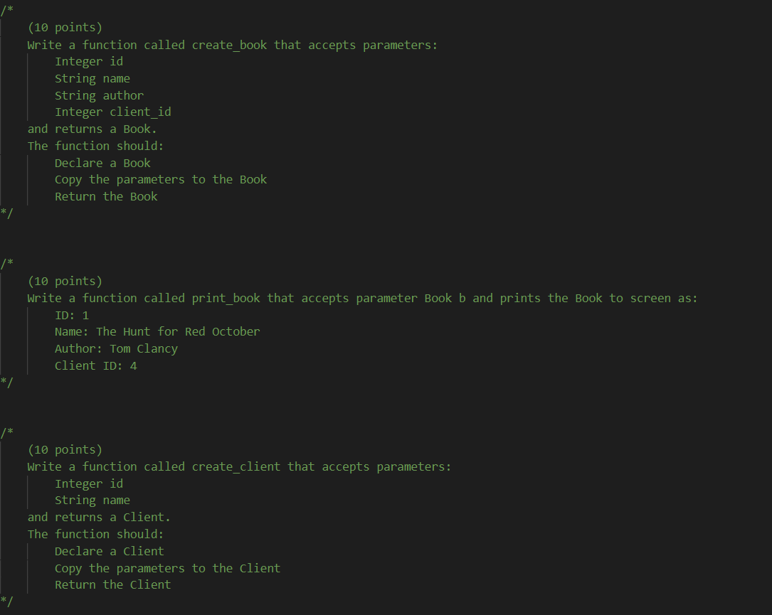 Solved The main function should demonstrate that your | Chegg.com