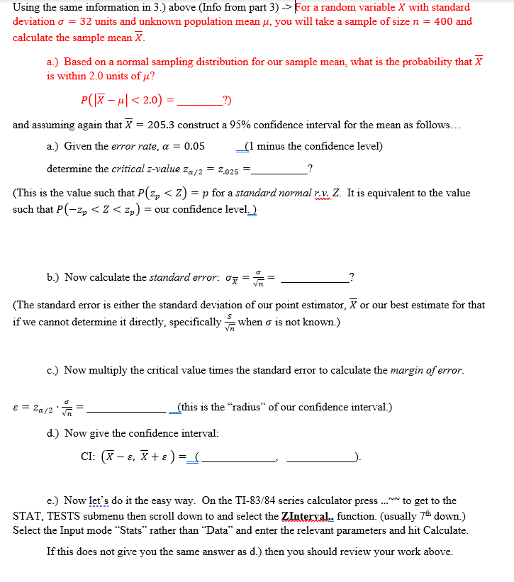 Solved Using the same information in 3.) above (Info from | Chegg.com