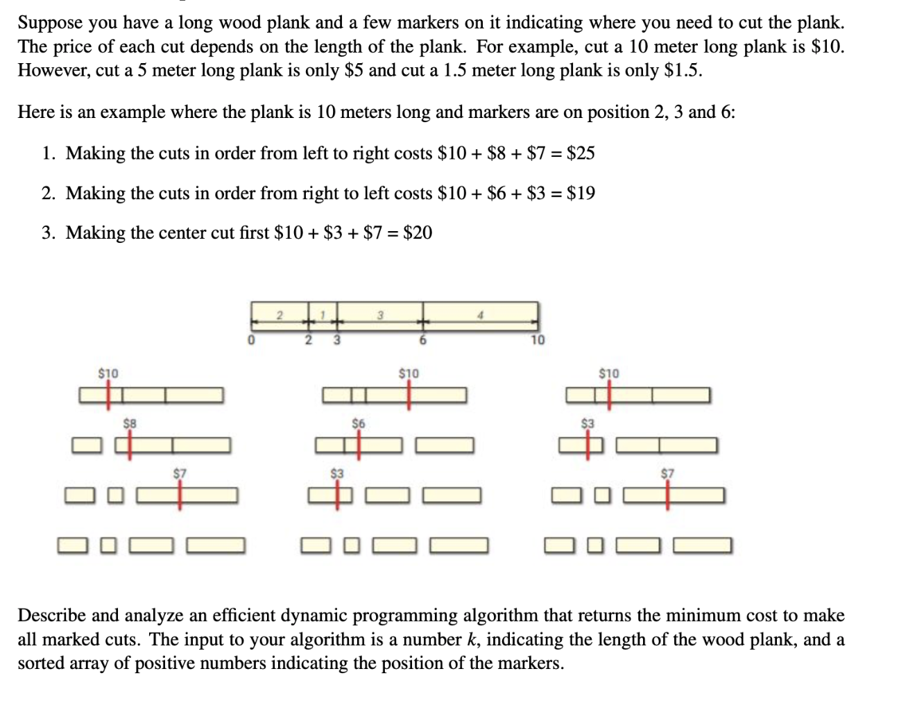 Solved Suppose you have a long wood plank and a few markers | Chegg.com