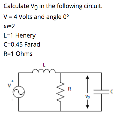Solved Calculate Vo in the following circuit. V = 4 Volts | Chegg.com