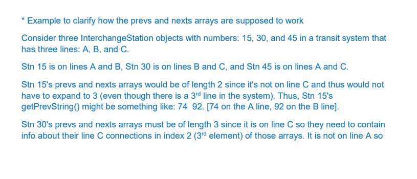Solved InterchangeStation.java This class is used to | Chegg.com