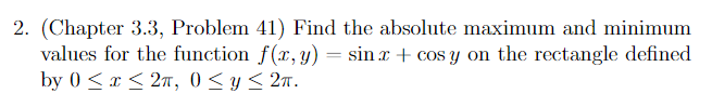 Solved 2. (Chapter 3.3, Problem 41) Find the absolute | Chegg.com