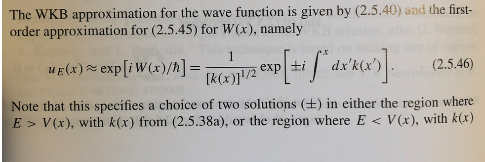 Solved The WKB approximation for the wave function is given | Chegg.com