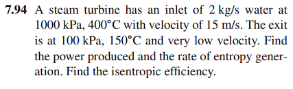Solved Especially needed the isentropic efficiency part. | Chegg.com