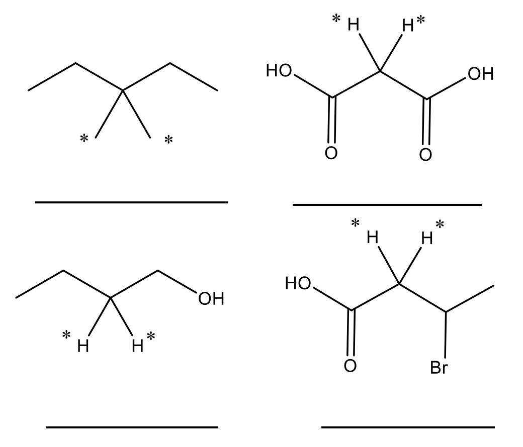 Solved Label the indicated protons (*) or methyl groups as | Chegg.com
