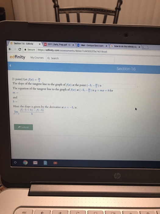 Solved esection 1 6 . Edfinity XV= 2311DailyPeep pdf-G ×V | Chegg.com