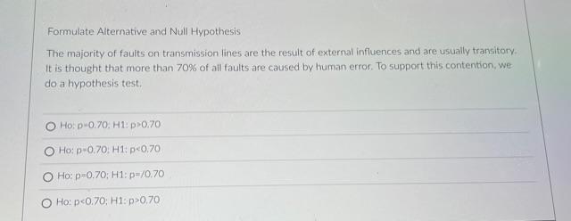 Solved Formulate Alternative and Null Hypothesis The | Chegg.com