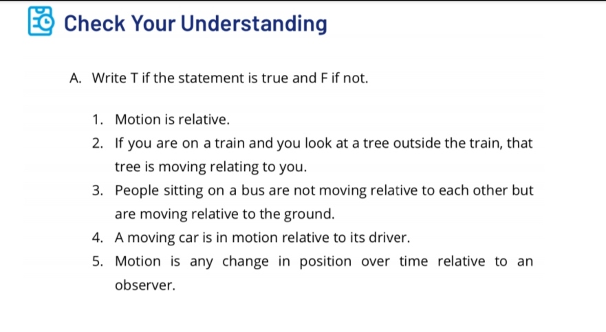 Solved Check Your Understanding A. Write T if the statement | Chegg.com