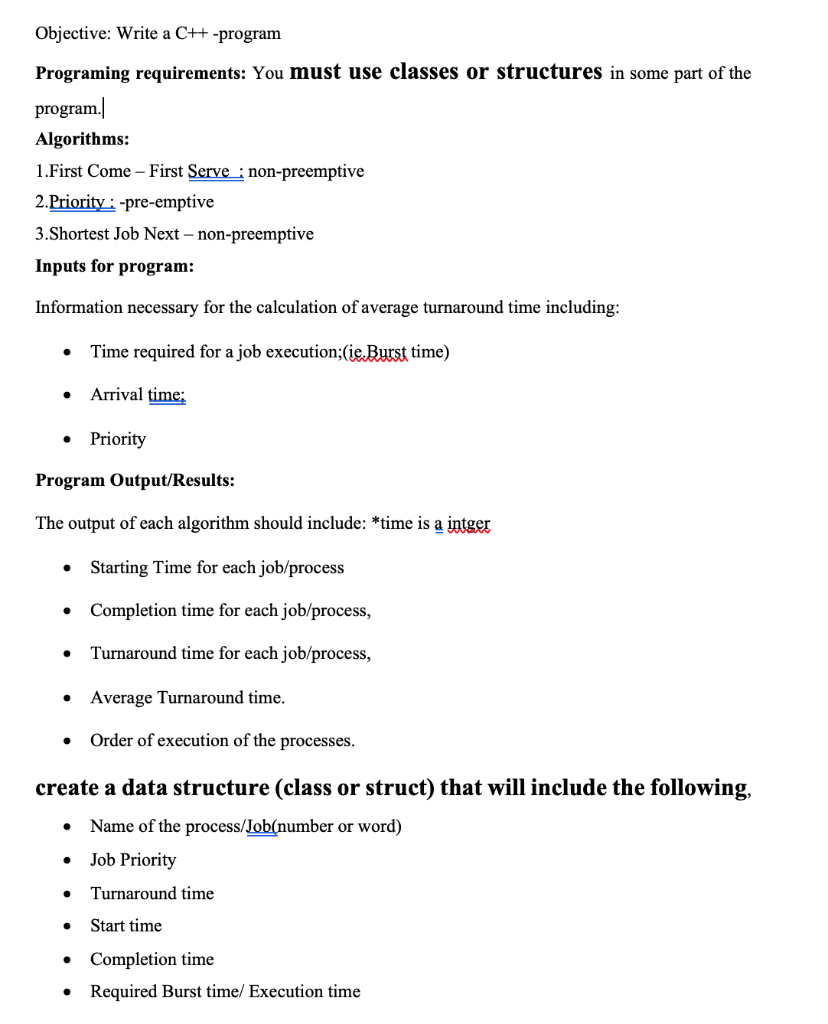 Solved Objective: Write a C++ -program Programing | Chegg.com