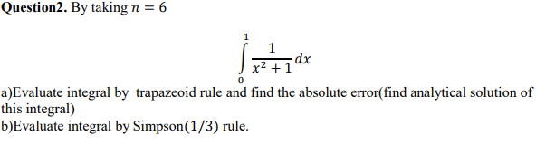 Solved Numerical Methods | Chegg.com