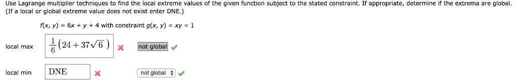 Solved Use Lagrange multiplier techniques to find the local | Chegg.com