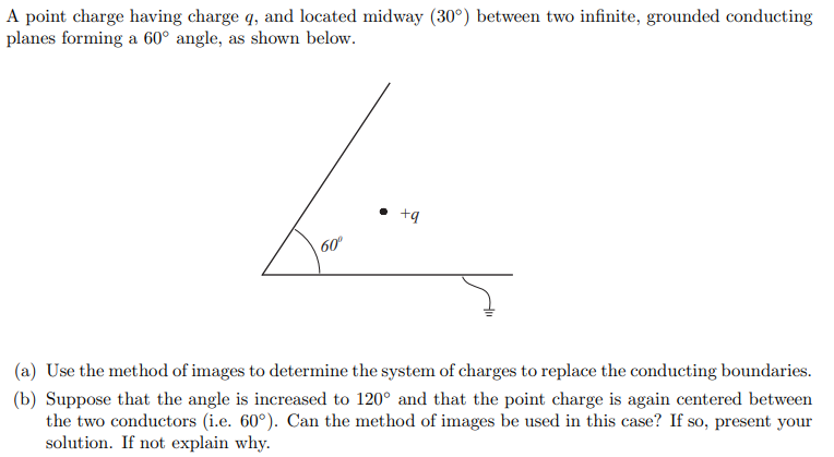 Solved A point charge having charge q, and located midway | Chegg.com