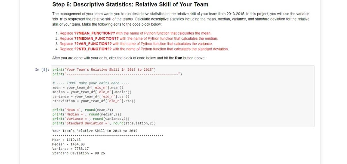 Project One: Data Visualization, Descriptive | Chegg.com