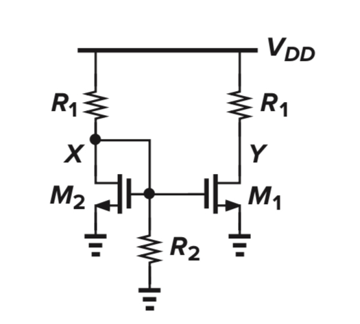 Solved 5.9. Sketch VX and VY as a function of VDD for each | Chegg.com