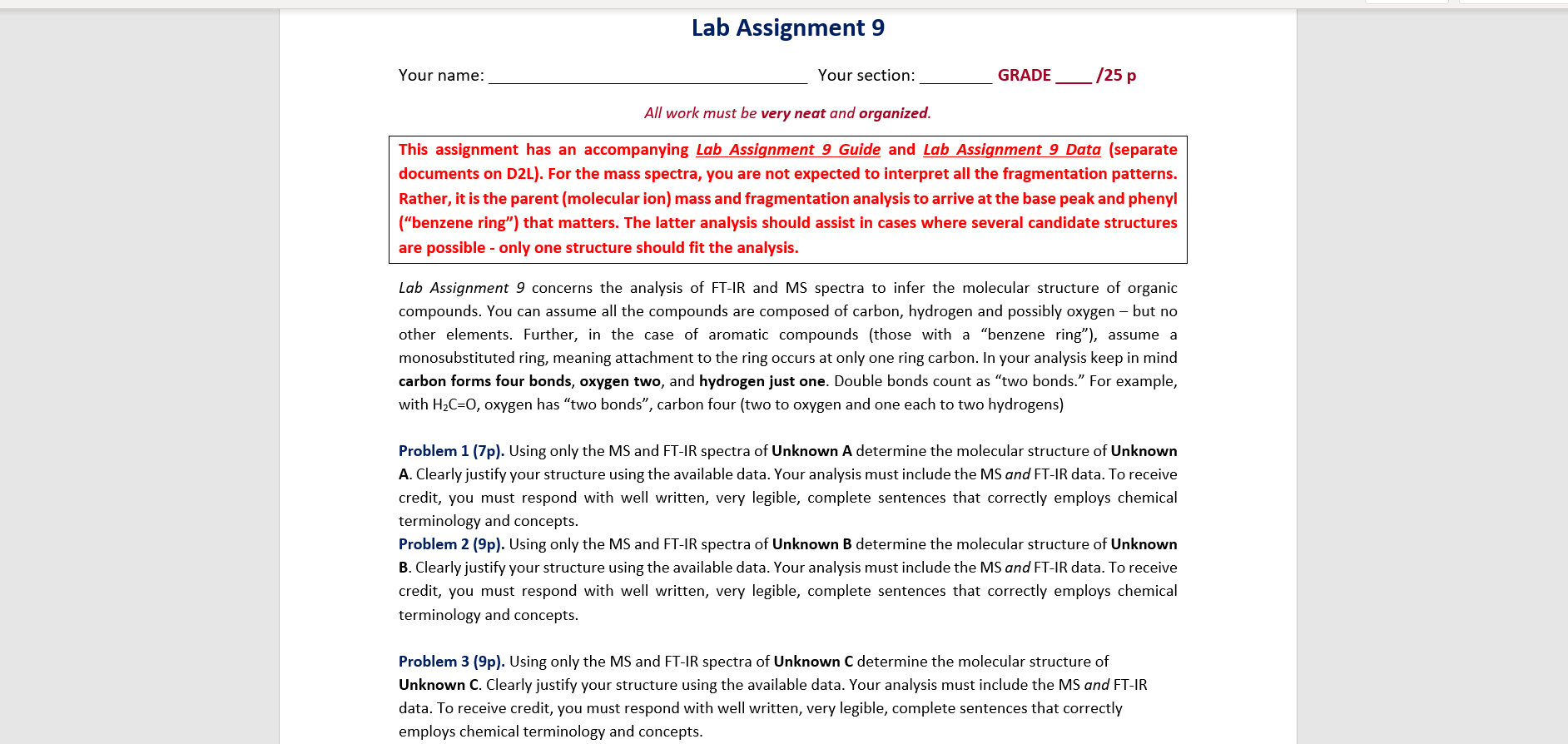 Solved Chemical Thinking Lab Assignment 9 Data v1.0 | 2 | Chegg.com