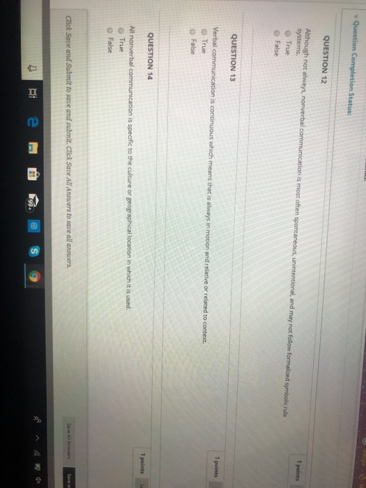 Solved Question Completion Status QUESTION 12 Although not | Chegg.com