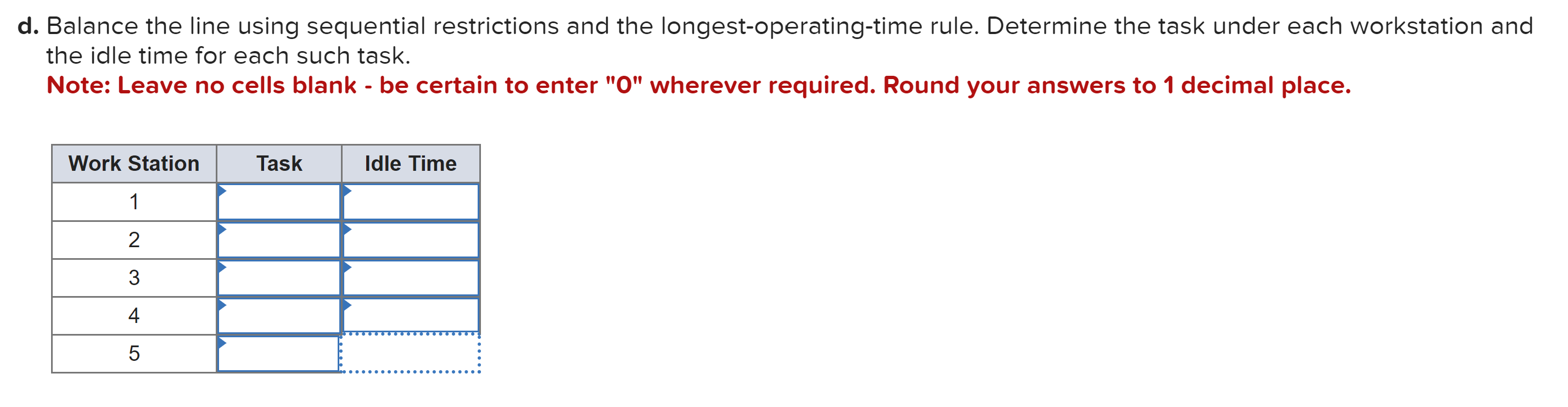 Solved a. Find the cycle time required to meet the desired | Chegg.com