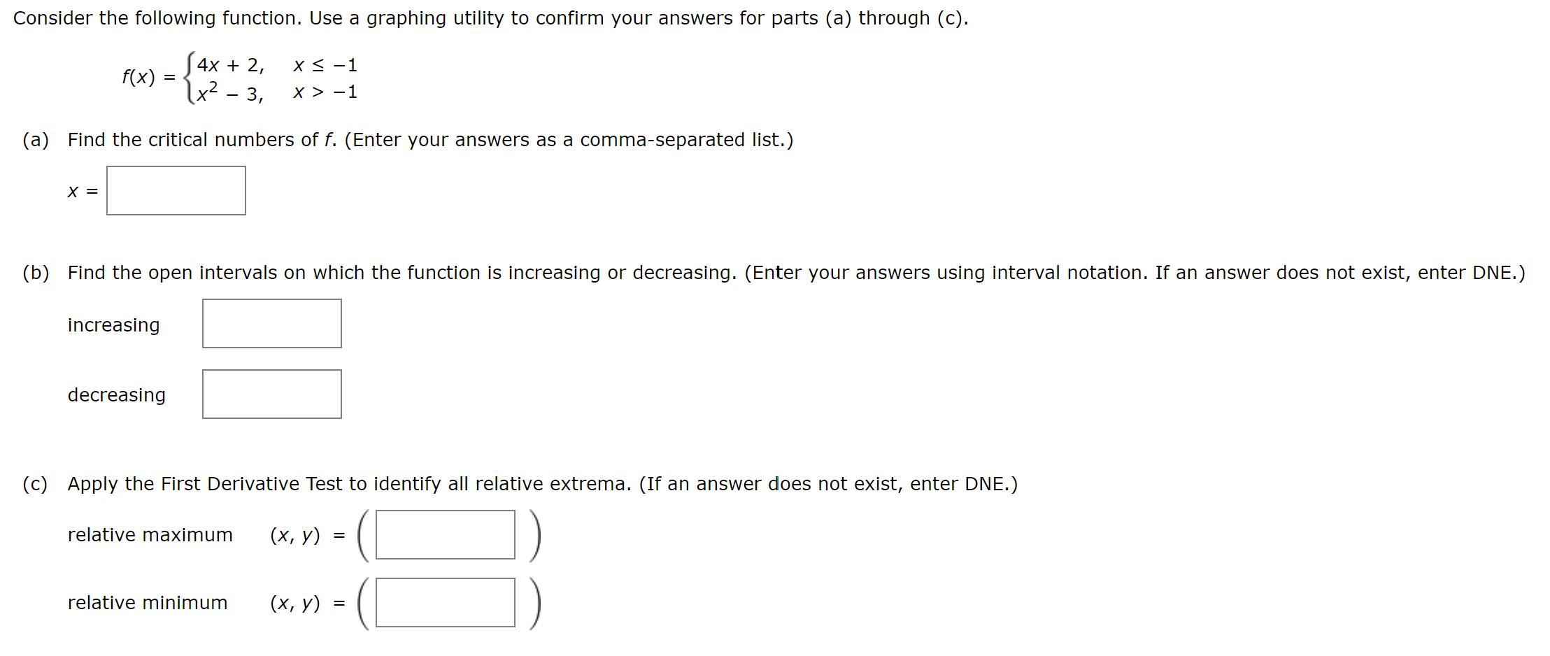 Solved Consider The Following Function Use A Graphing