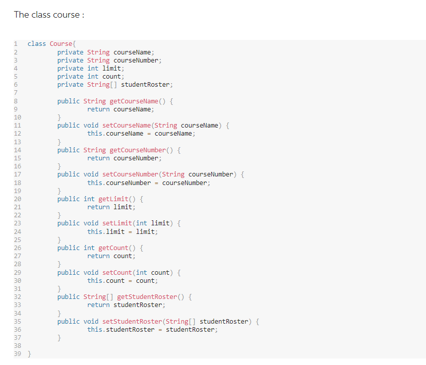 Solved - Creating and using Objects and Comparable types - | Chegg.com