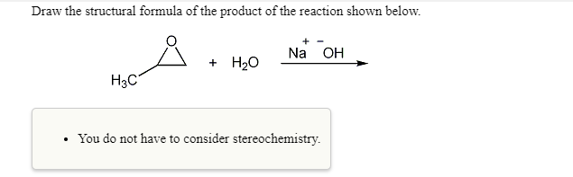 Solved Draw the structural formula of the product of the | Chegg.com